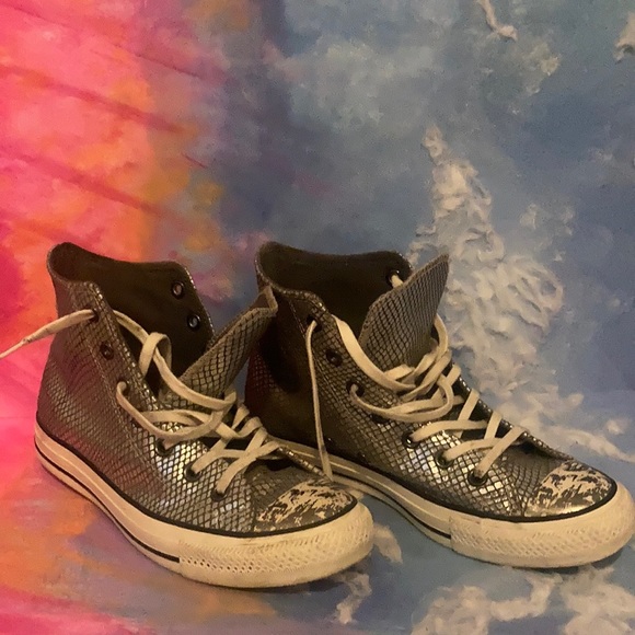 Converse | Shoes | Converse Chuck Taylors Silver | Poshmark